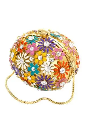 ASPINAL OF LONDON Embellished Floral Egg Clutch - Multi-colour