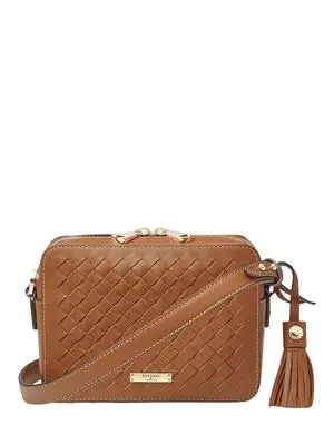 ASPINAL OF LONDON Camera Crossbody In Soft Saffiano Leather - Brown