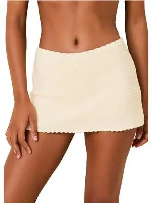 Solid & Striped Celeste Knit Mini Skirt - White