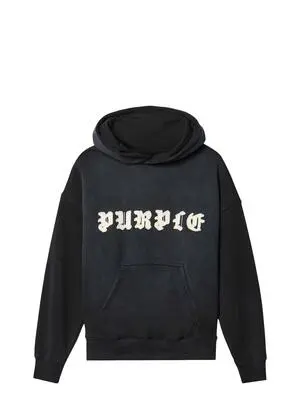 PURPLE BRAND Gothic Appliqué Hoodie - Black