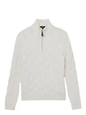 REISS Stretch-knit Jumper - Winter White