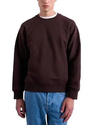 Topman Boxy Raglan Sleeve Sweatshirt - Brown
