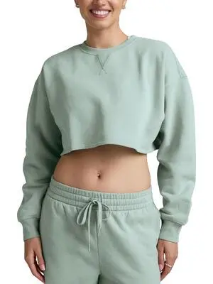 Beyond Yoga Luxefleece Boxy Crop Sweatshirt - Pale Blue