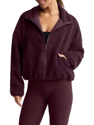 Beyond Yoga Unity Zip Jacket - Cabernet