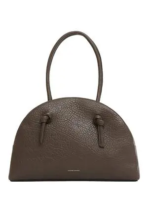 MANSUR GAVRIEL Fortuna Leather Bowling Bag - Ebony