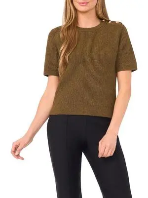 Ted Baker London Short Sleeve Ribbed Sweater - Autumn Night