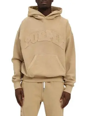 PURPLE BRAND Heavyweight Fleece Inside Out Hoodie - Tan