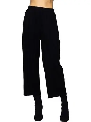 MELLODAY Brushed Crop Pants Black