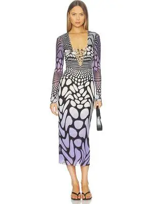 AFRM Cambria Dress - Violet Swirl Dots