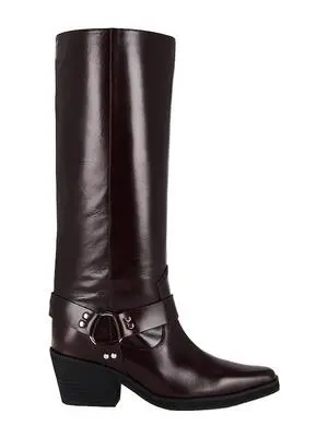 Intentionally Blank Josephine Leather Boots - Maroon