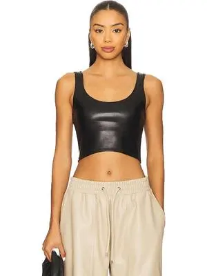 Heroine Sport Leather Tank Top - Black