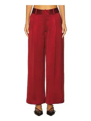 Smythe Cropped Pleated Trousers - Crimson