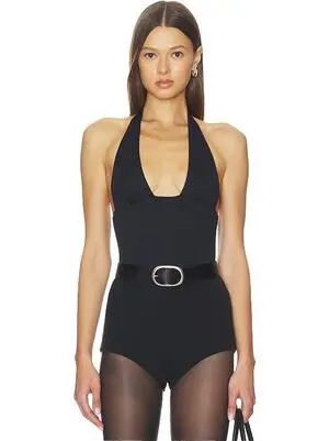 Kiki De Montparnasse Echauffe Halter Bodysuit - Black