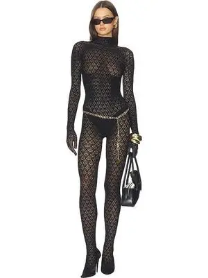 Wolford Mermaid Net Catsuit - Black