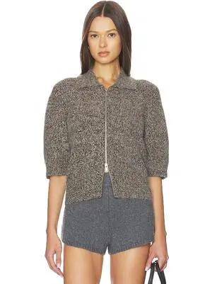 SAMSOE SAMSOE Sakelsie Short Sleeve Cardigan - Fossil Melange
