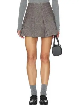 NICHOLAS Mimmy Pleat Mini Skirt - Charcoal