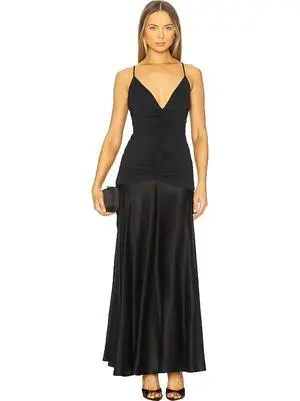 Bardot Lavanda Contrast Maxi Dress - Black