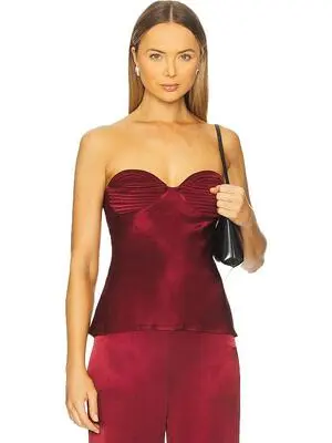 Bardot X Devin Satin Camisole - Burgundy