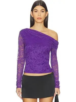 AFRM Barry Lace Top - Deep Violet