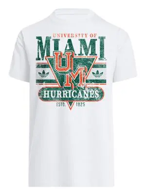 Adidas Miami Hurricanes Originals Graphic T-shirt - White / Multi