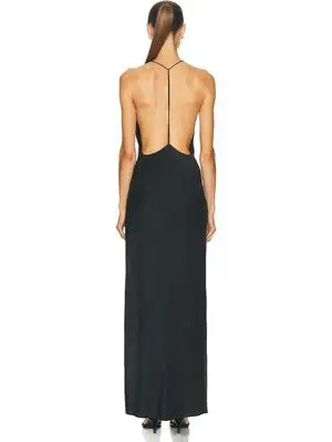 EAVES Lydia Silk Maxi Dress - Black