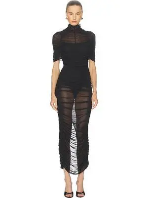 CAMILA COELHO Rocio Midi Dress - Black