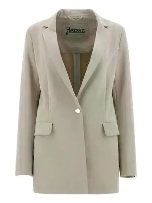 Herno Single-breasted Jacket - Neutrals