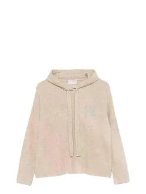 Hemisphere Logo Hooded Hoodie - Neutrals