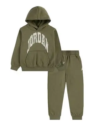 JORDAN Kid's Fleece Hoodie And Joggers Set - Medium Olive