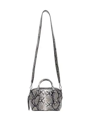 Rag & Bone Small Gramercy Snakeskin Embossed Leather Satchel - Natural