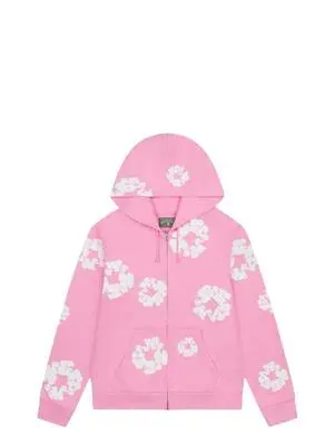 DENIM TEARS Cotton Wreath Zip Hoodie - Pink