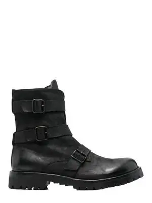 Officine Creative 35mm Ikonic 014 Buckle-strap Boots - Black