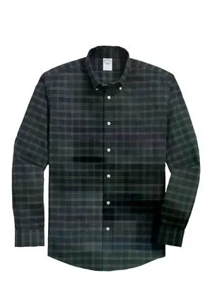 Brooks Brothers Button-down-collar Plaid Shirt - Blue