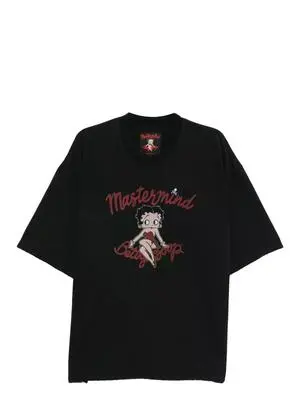 MASTERMIND WORLD X Betty Boop Logo-print T-shirt - Black