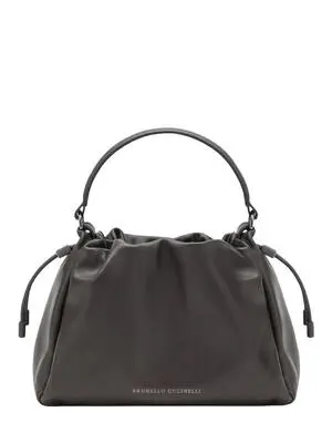 Brunello Cucinelli Bucket Mellow Small Bag - Brown