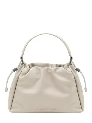 Brunello Cucinelli Bucket Mellow Small Bag - White