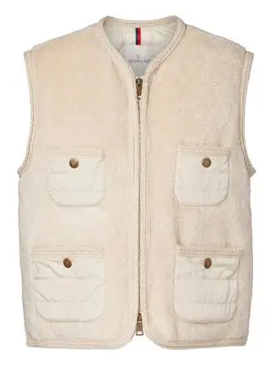 Moncler Mimosas Teddy Down Vest - Beige