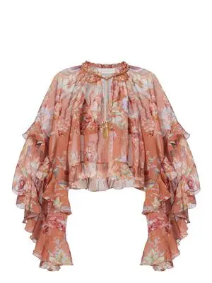 Zimmermann Awaken Floral Blouse Multicoloured