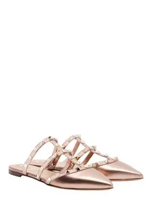 Valentino Garavani Rockstud Leather Mules - Pink