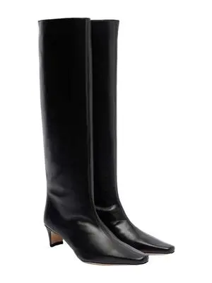 Staud Wally Leather Knee-high Boots - Black