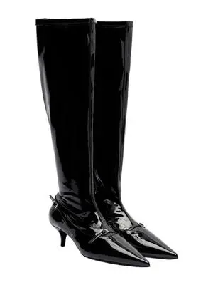 Magda Butrym Patent Leather Knee-high Boots - Black