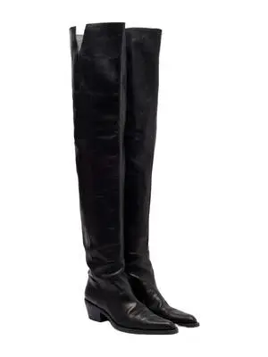 Khaite Clive 35 Leather Over-the-knee Boots - Black