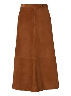 Citizens Of Humanity Cassia Suede Midi Skirt - Brown