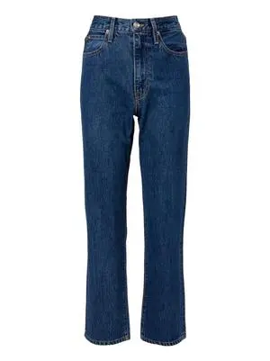 SLVRLAKE London Cropped High-rise Straight Jeans - Blue