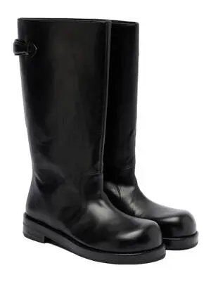Acne Studios Mid-calf Leather Boots - Black