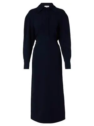 Victoria Beckham Cady Polo Dress - Blue