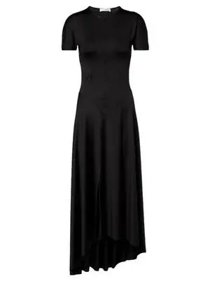 Victoria Beckham Asymmetric Midi Dress - Black