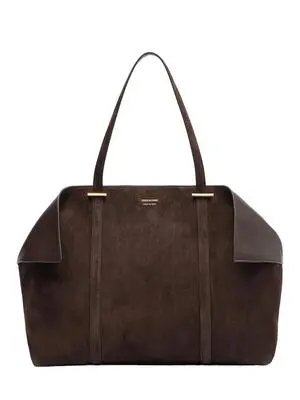 FERRAGAMO Large Suede Tote Bag - Brown