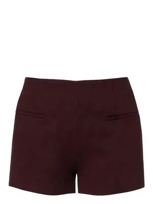 Faithfull The Brand Florine Mid-rise Shorts - Burgundy