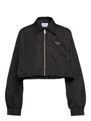 Prada Cropped Nylon Jacket - Black